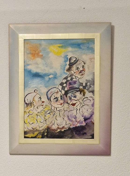 Aquarell Clowns Bild gerahmt signiert (Gebraucht) in Gutenburg für CHF 120 – mit Lieferung auf ...