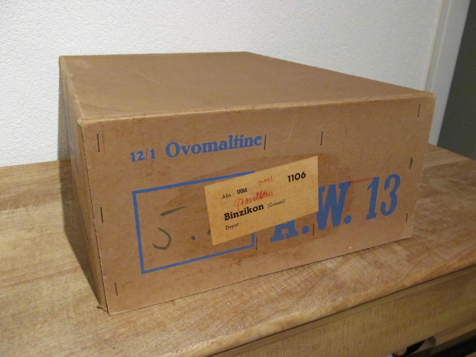 OVOMALTINE STÄRKT AUCH SIE ! KARTON BOX 12 X 1 KG. LEER (Gebraucht) in ...