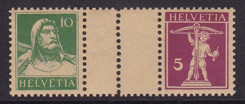 Zusammenh. Wert - leeres Feld senkrecht perforiert - S35 ** (Neu und originalverpackt) in Lausen ...