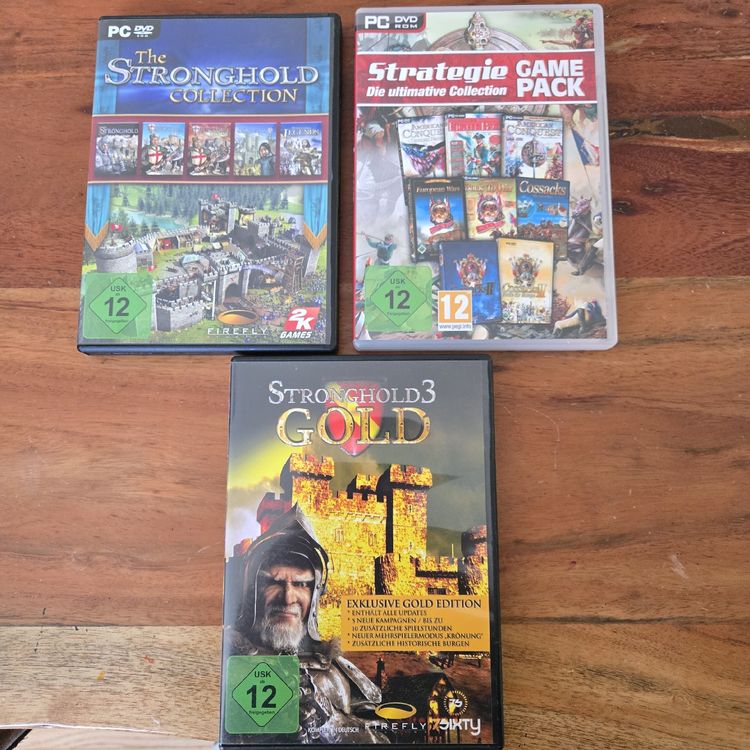 Stronghold Collection + Strategie Games PC DVD 3er Set | Kaufen auf Ricardo