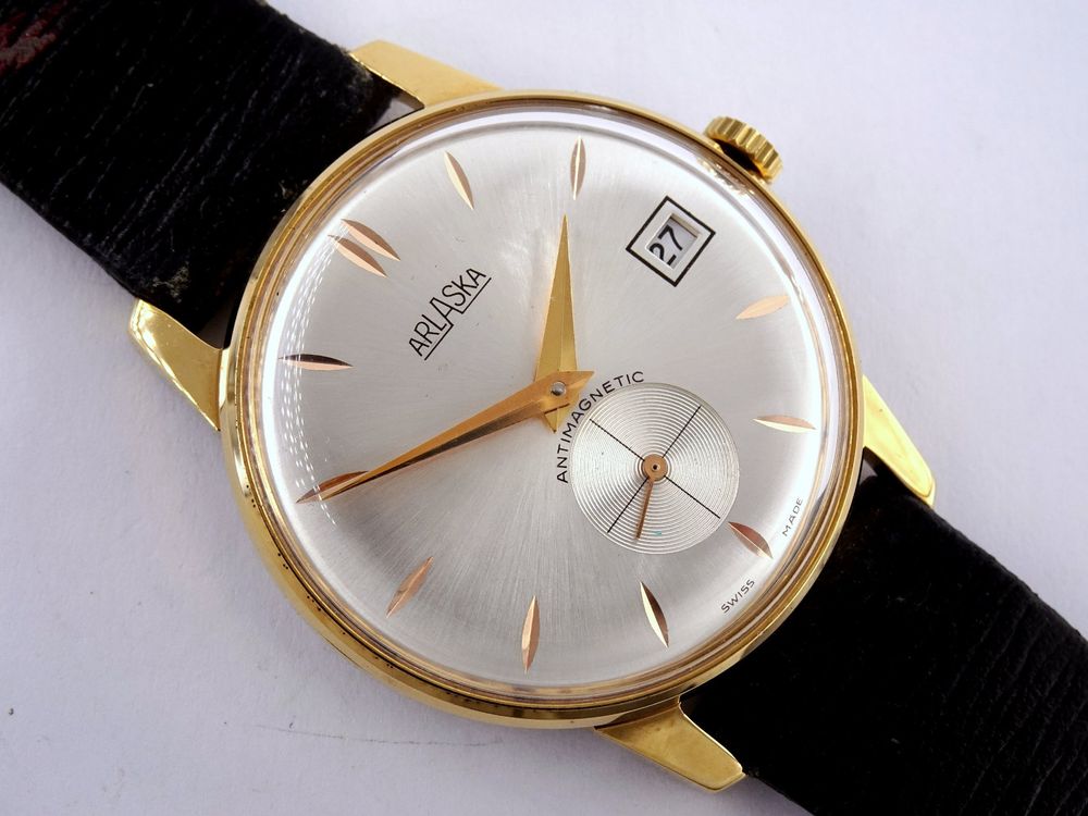 ARLASKA 1950ER HANDAUFZUG UNITAS KALIBER HERREN SAMMLERUHR (Gebraucht ...