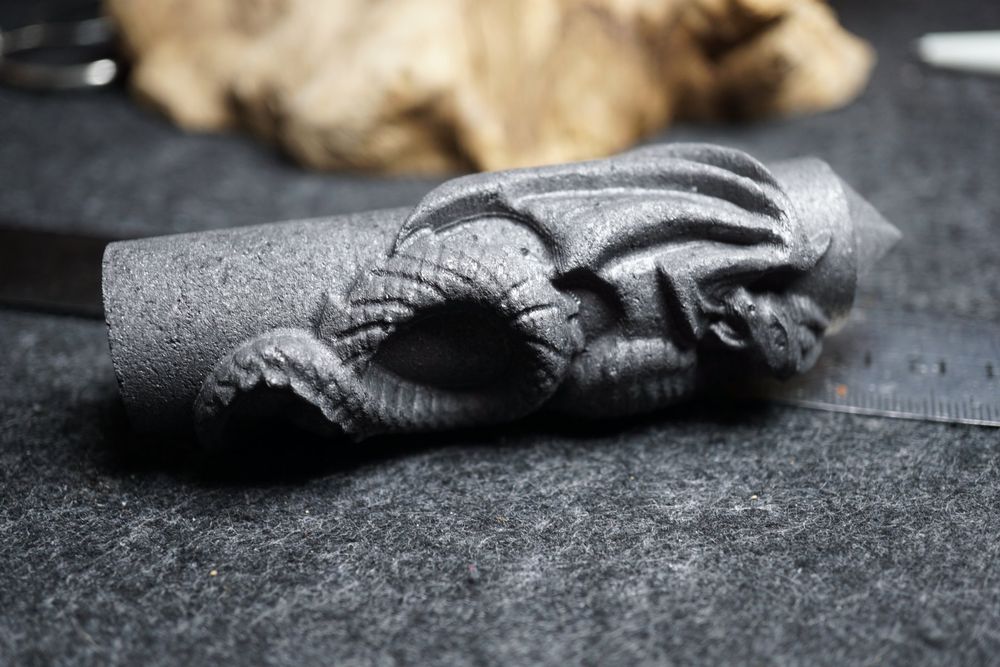 Schungit Spitze mit Carving Kraft Drachen Sofortkauf 12.- (Neu (gemäss ...