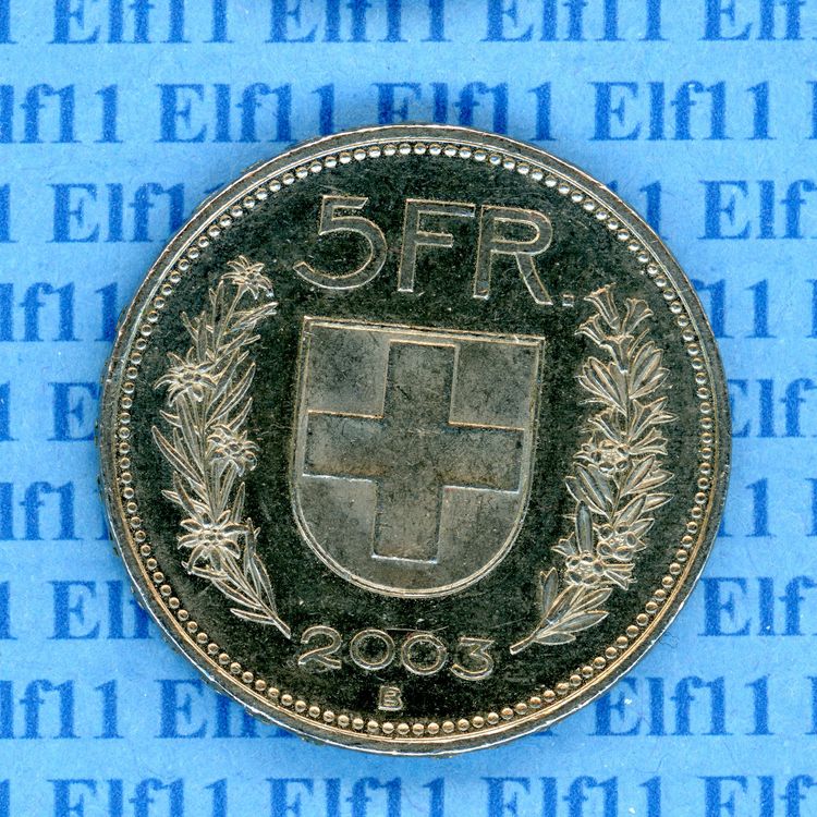 CHF___5.00 2003 vz+ 5 Franken (Gebraucht) in Widnau für CHF 9 – mit Lieferung auf Ricardo kaufen