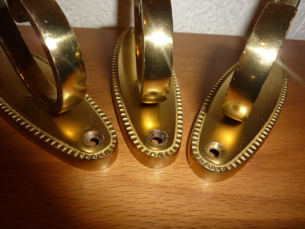 Antike Kleiderhaken schwere Doppelhaken Messing 3 Haken (Gebraucht) in Hochfelden für CHF 21 ...