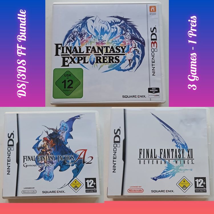 Nintendo 3DS/DS Bundle: Final Fantasy 12, Explorers, Tactics (Gebraucht ...