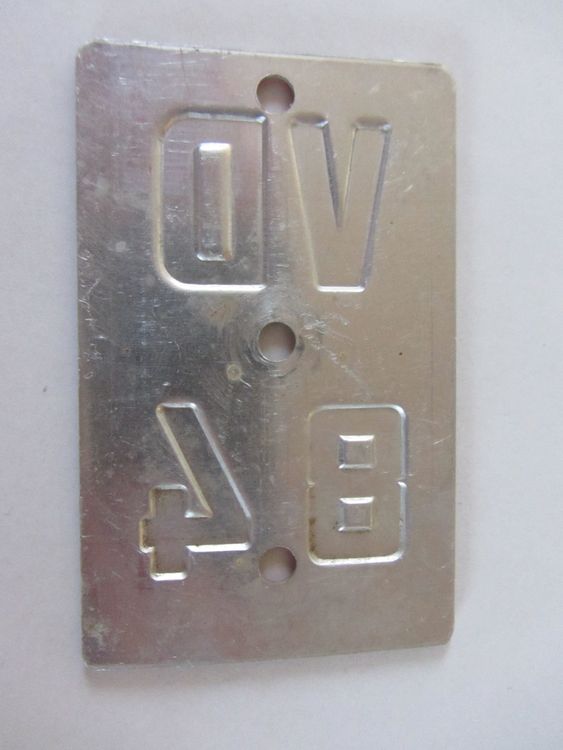PLAQUE VELO VD 1984 (Gebraucht) in Echallens für CHF 3 – mit Lieferung ...