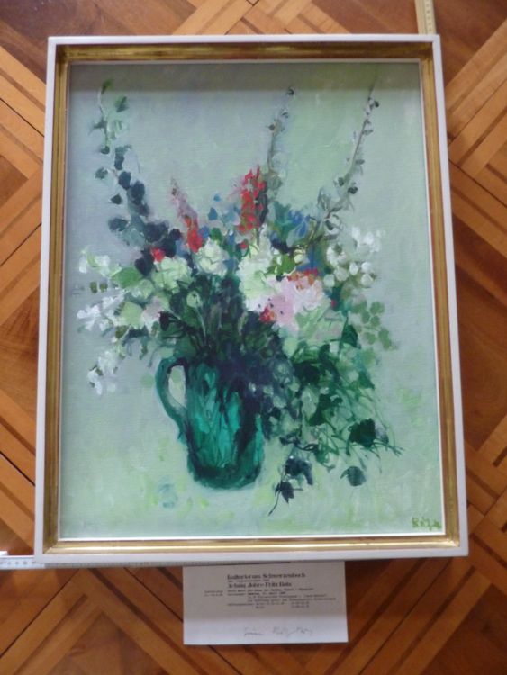 Fritz Butz wunderschönes Ölgemälde signiert: Sommerblumen | Kaufen auf Ricardo