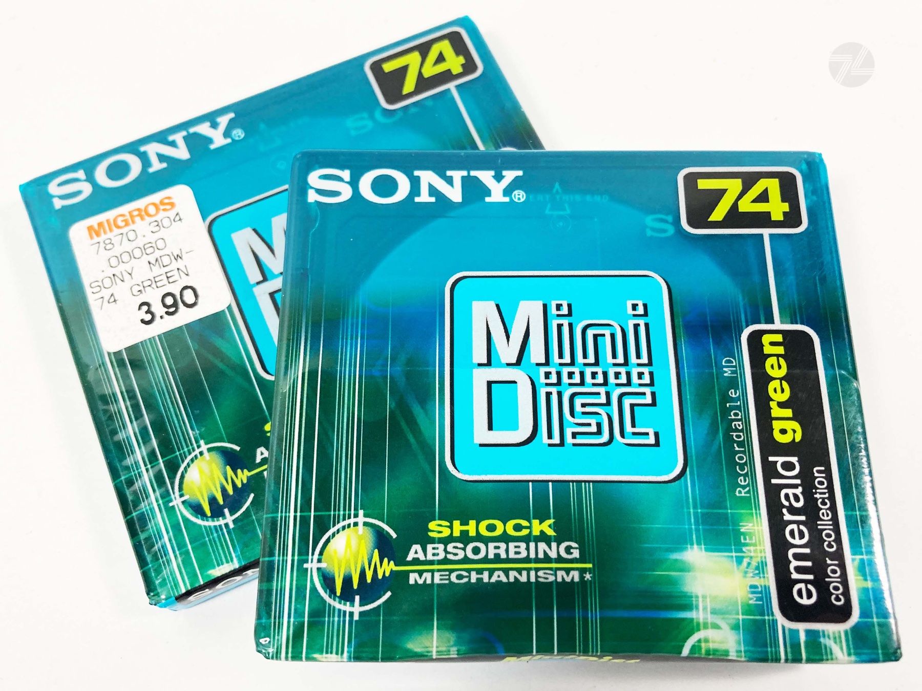 Sony MiniDisc MDW-74 Emerald Smaragdgrün, neu, OVP 2x (Neu und ...