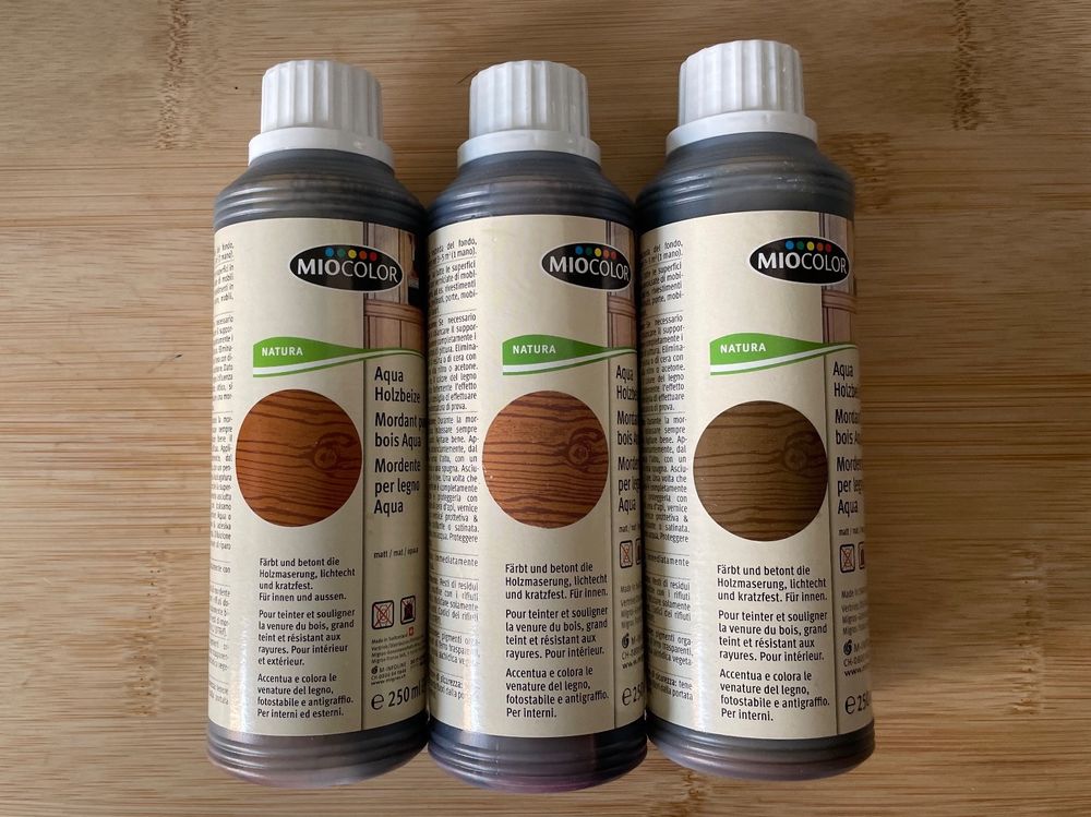 Miocolor aqua holzbeize Matt 3 töne (Neu und originalverpackt) in ...