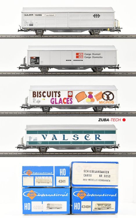 Roco 4x Schiebewandwagen der SBB/DB AG H0 GS mit OVP (Gebraucht) in St. Gallen für CHF 46 – mit ...