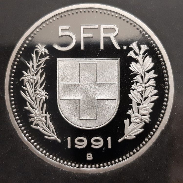 5 Franken 1991 Polierte Platte (Neu (gemäss Beschreibung)) in Pfäffikon ZH für CHF 100 – mit ...