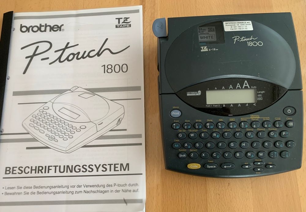 Brother P-Touch 1800 Beschriftungsgerät (Gebraucht) in Bassersdorf für ...