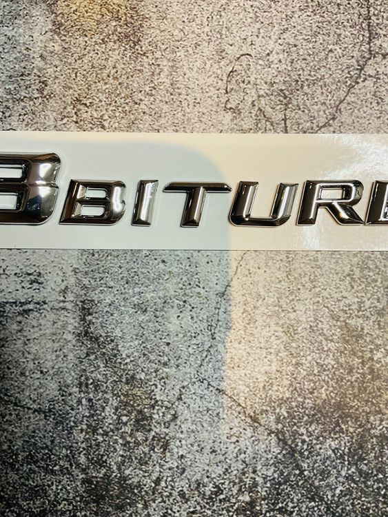 Mercedes AMG V8 Biturbo 3D Aufkleber Emblem Logo Chrom NEU | Kaufen auf ...