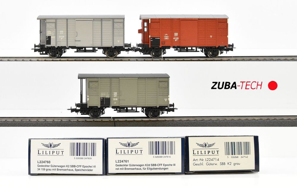 3x Liliput gedeckte Güterwagen der SBB H0 GS mit OVP | Kaufen auf Ricardo