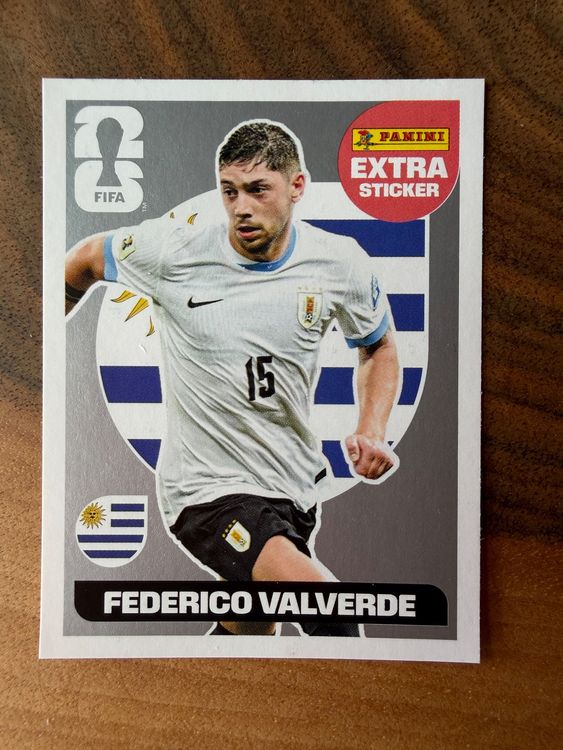 Extra Sticker Silber Panini World Cup WM 2026 Valverde (Neu (gemäss ...