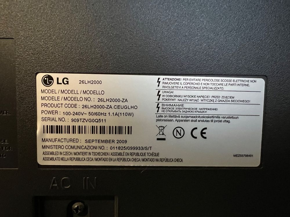 Mini-Fernseher LG 26LH2000 (Gebraucht) in Basel für CHF 50 – nur Abholung auf Ricardo kaufen