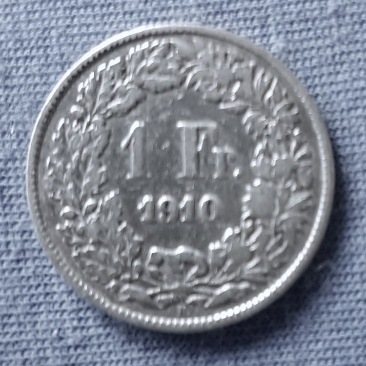 1 Franken 1910 uralte sehr rare Silbermünze ab nur 1 Fr !!! | Kaufen auf Ricardo