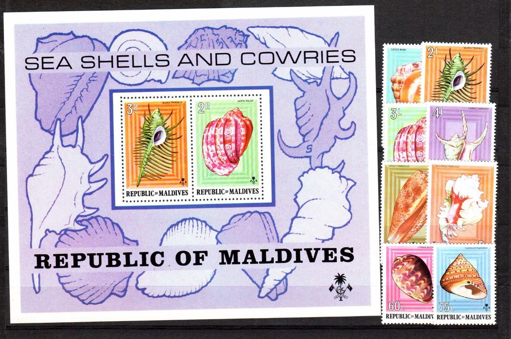 Maldives - 1975 - Sea Shells and Cowries - Set complet ** (Neu und ...