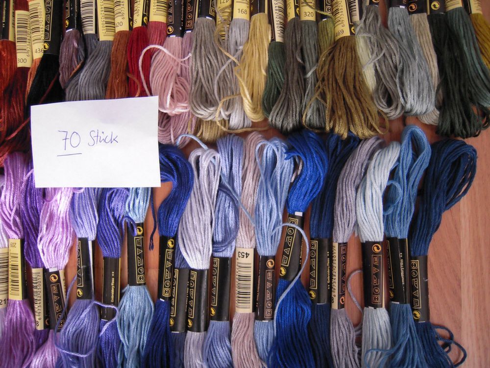 70 Stickfäden Stickgarn (70 verschiedene Farben!) (Neu (gemäss ...