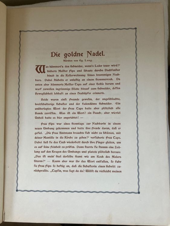 Die goldene Nadel Märchen von Georg Lang Bilder Heinr.Schlit (Gebraucht ...