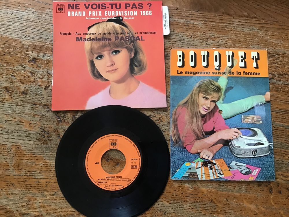 EP Madeleine Pascal Swiss Eurovision + disque souple (D'occasion) à ...