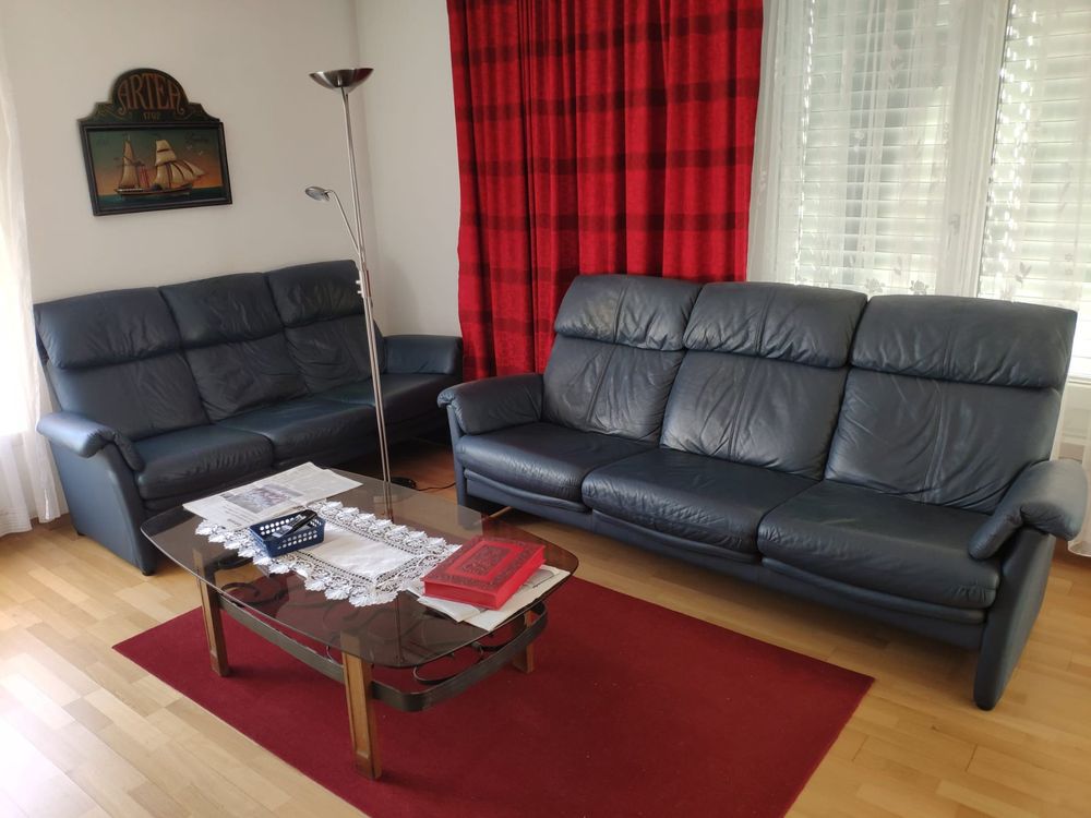 Sofa Gruppe echt Leder (Abholung zwischen 1. - 18. Mai.) | Kaufen auf Ricardo