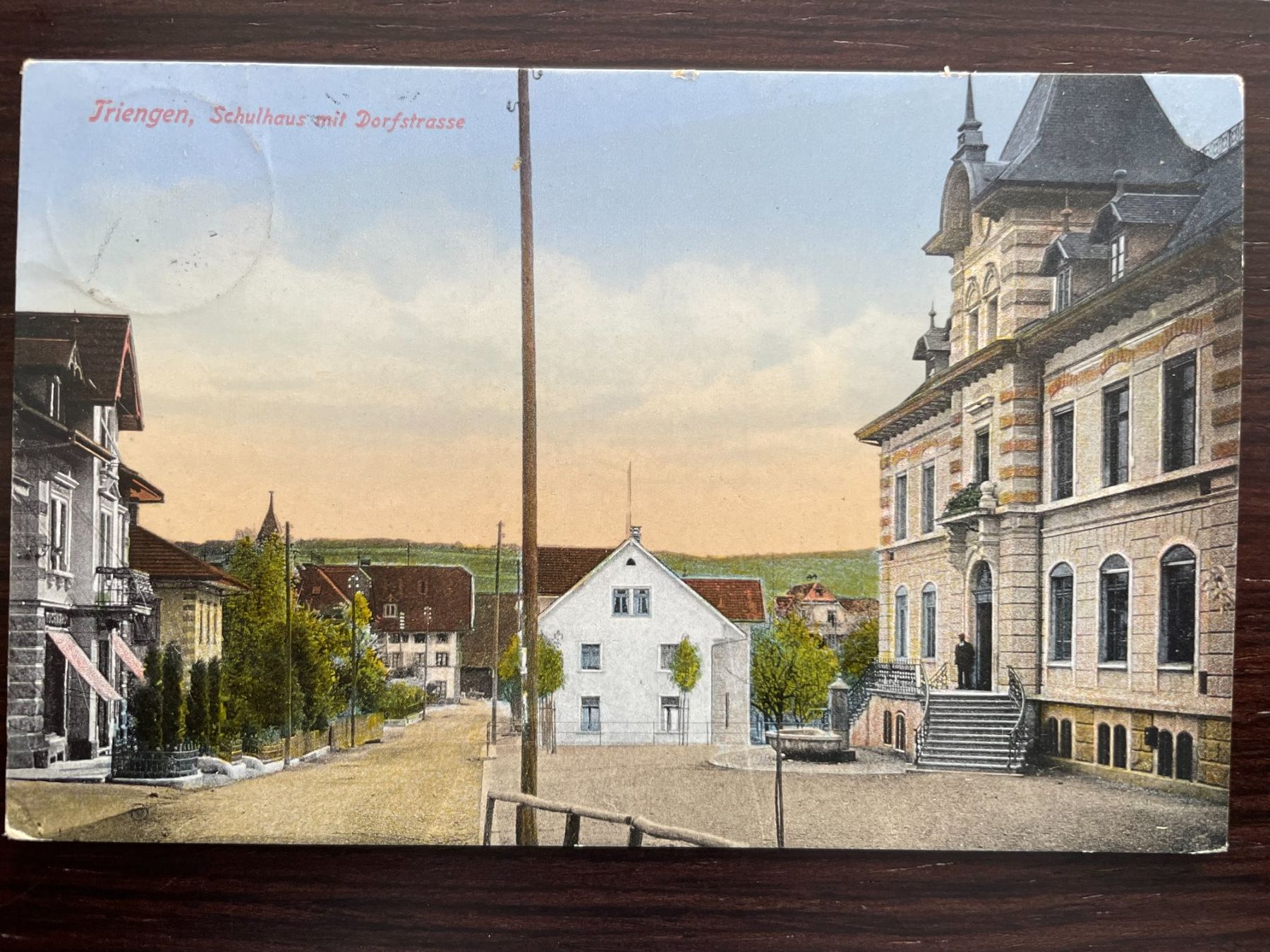 TRIENGEN LU Schulhaus mit Dorfstrasse, 1915 (Gebraucht) in Wald ZH für ...