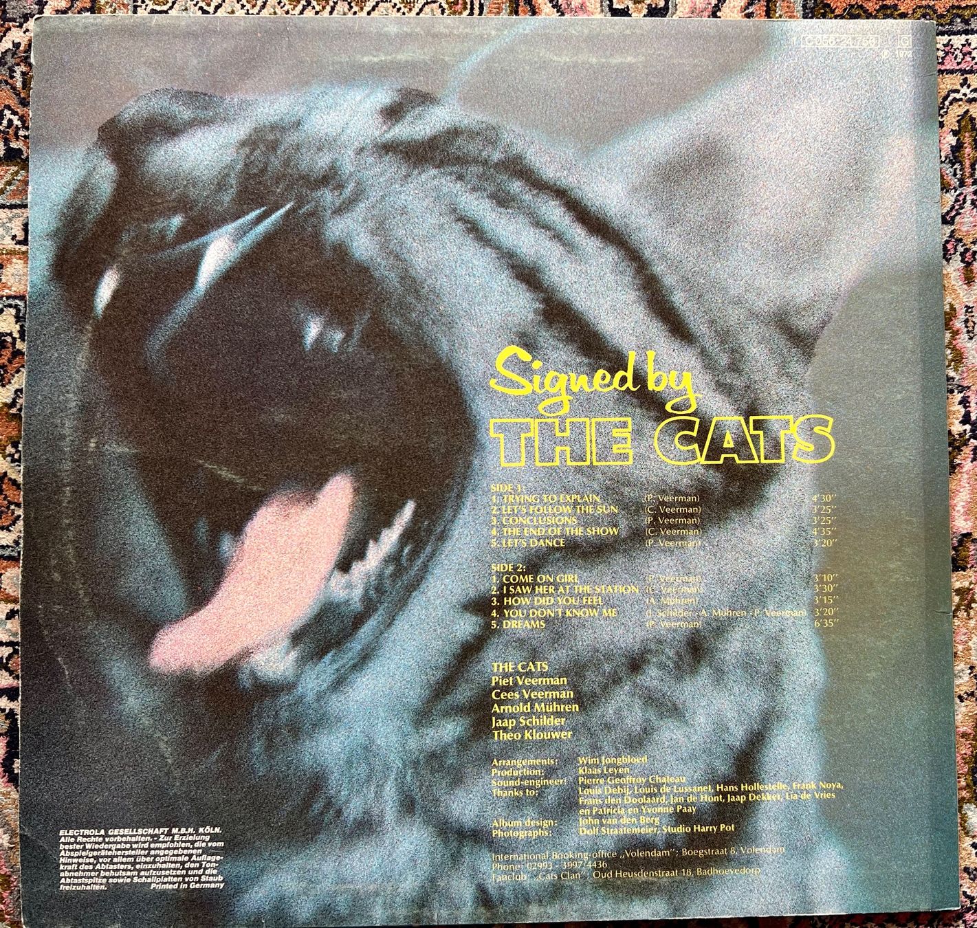 Dutch pop Band The Cats - Signed By The Cats - LP GEWASCHEN (Gebraucht ...