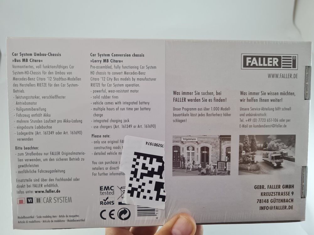 FALLER 161474 Umbau-Chassis Bus MB Citaro Car System H0 1:87 (Neu ...