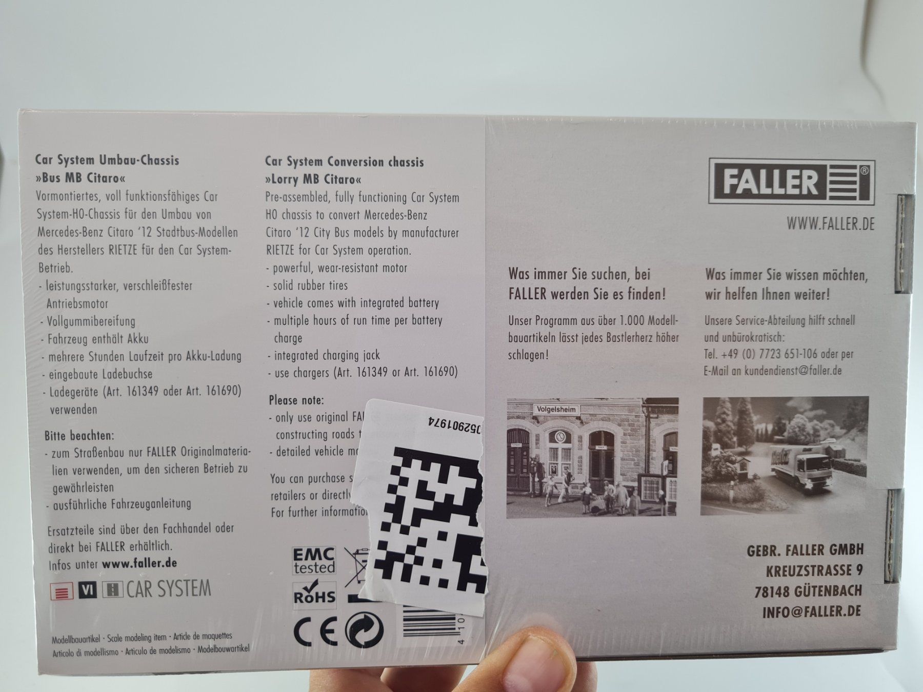 FALLER 161474 Umbau-Chassis Bus MB Citaro Car System H0 1:87 (Neu ...