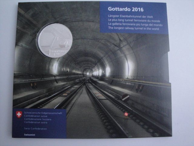 Plaquette avec pièce de 20.-frs" Gottardo 2016 " Arg 835 (Neuf avec ...