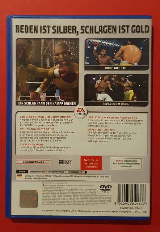 Sony PlayStation 2 Game (PS2) EA Fight Night - Round 3 (Gebraucht) in ...