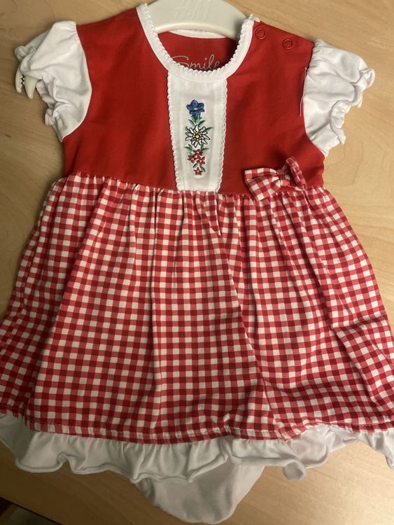 Neues Dirndl Kleid Gr. 68, Marke Smile, rot/weiss kariert (Neu (gemäss ...