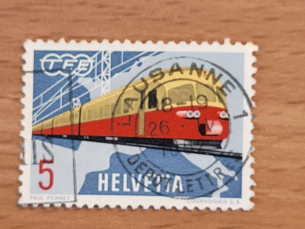 Timbre Suisse (1962) Trans-Europ-Express (Gebraucht) in Payerne für CHF ...