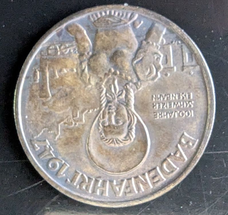 Münze Badenfahrt 1947 / 100 Jahre Eisenbahn (Gebraucht) in Bremgarten b. Bern für CHF 11 – mit ...