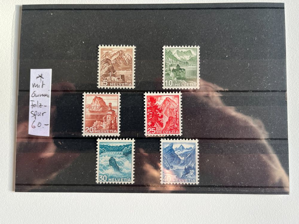 Serie Farbänderung Landschaftsbilder 1948 - Gummi & Falzspur (Neu (gemäss Beschreibung)) in Bern ...