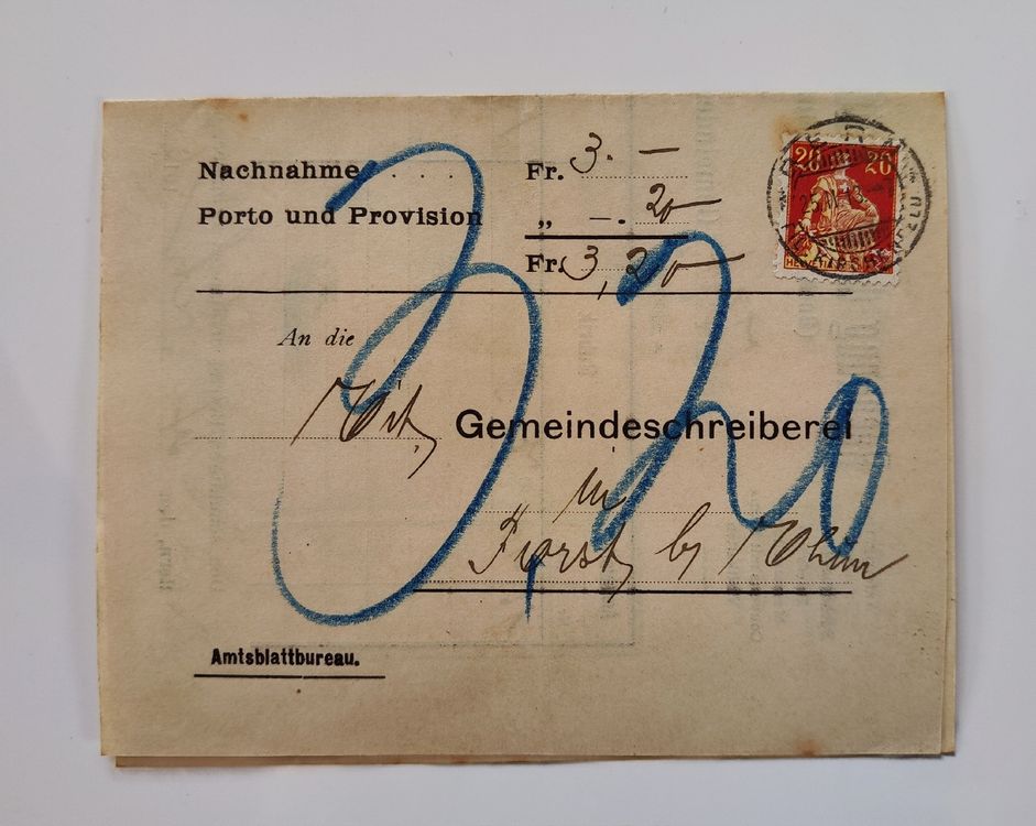 Postkarte Gemeindeschreiberei Forst bei Thun 1913 | Kaufen auf Ricardo