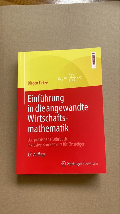 Introduction to Applied Business Mathematics - Textbook (Gebraucht) in ...