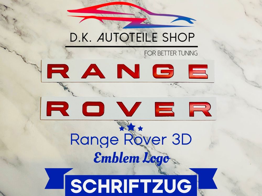 Range Rover 3D Emblem Logo Schriftzug Rotmatt Neu | Kaufen auf Ricardo