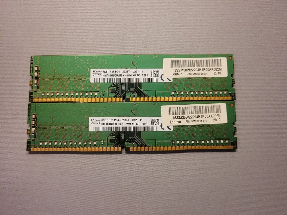 SK Hynix 16GB (2x8) DDR4 2933MHZ Ram (Gebraucht) in Unterengstringen ...