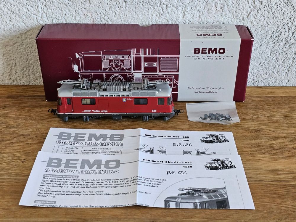BEMO 1258 136 RhB Ge 4/4 II 626 "Malans" (Neu (gemäss Beschreibung)) in ...