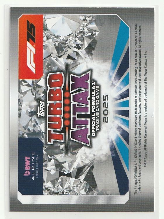 2025 Topps F1 Turbo Attax Formel 1 Pierre Gasly Signature (Gebraucht ...