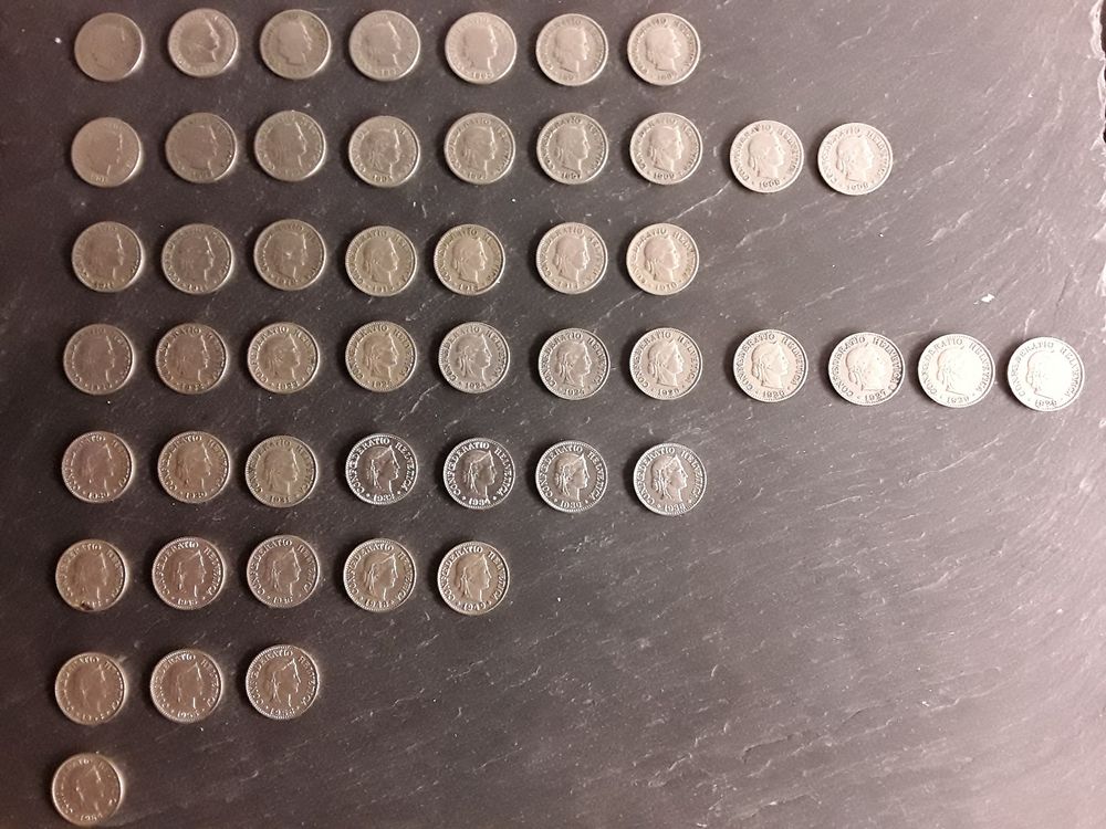 50 Stück 10 Räppler Schweiz 1880-1964 (Gebraucht) in Weisslingen für ...