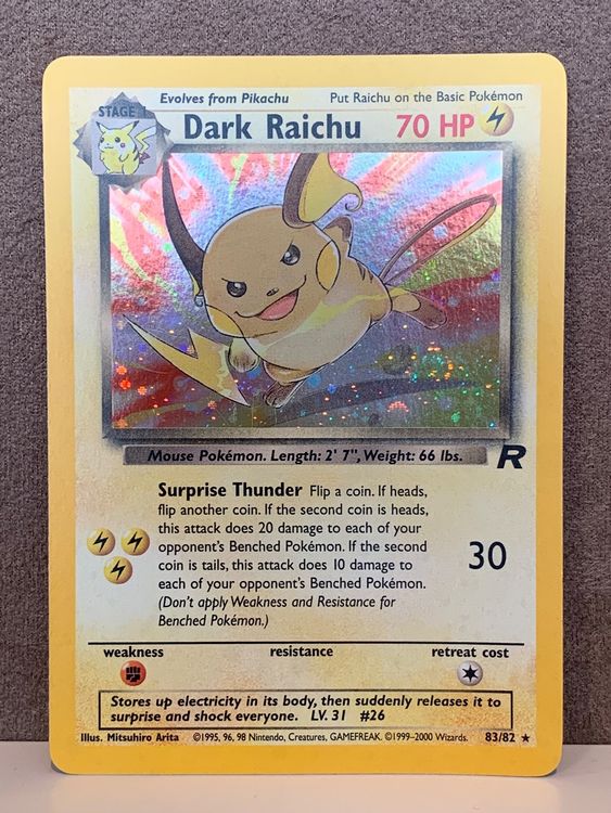 83/82 Dark Raichu Holo ENG Pokemon Team Rocket | Kaufen auf Ricardo