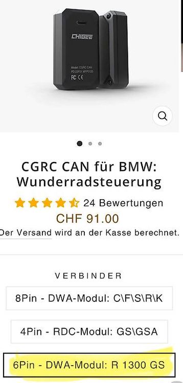 Chigee: CGRC CAN für BMW: Wunderradsteuerung (Neu und originalverpackt) in Widnau für CHF 15 ...