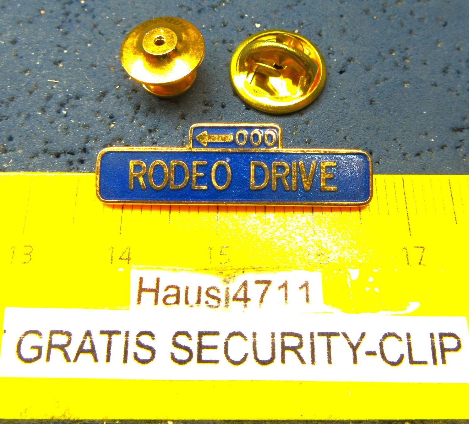 RODEO DRIVE USA CAL. LA SCHMUCK-PIN MIT SECURITY-CLIP ENAMEL (Gebraucht ...