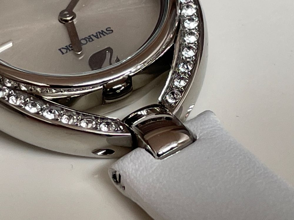 SWAROVSKI Uhr, Stella, Edelstahl, Lederband weiss, #5376812 (Neu ...