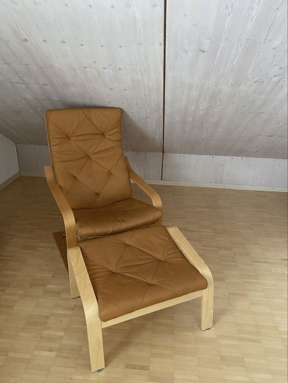 IKEA chair with foot rest - leather (Gebraucht) in Safenwil für CHF 89 ...