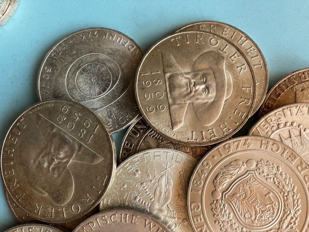 24 x 50 Schilling Silbermünzen (Gebraucht) in untervaz für CHF 230 – mit Lieferung auf Ricardo ...