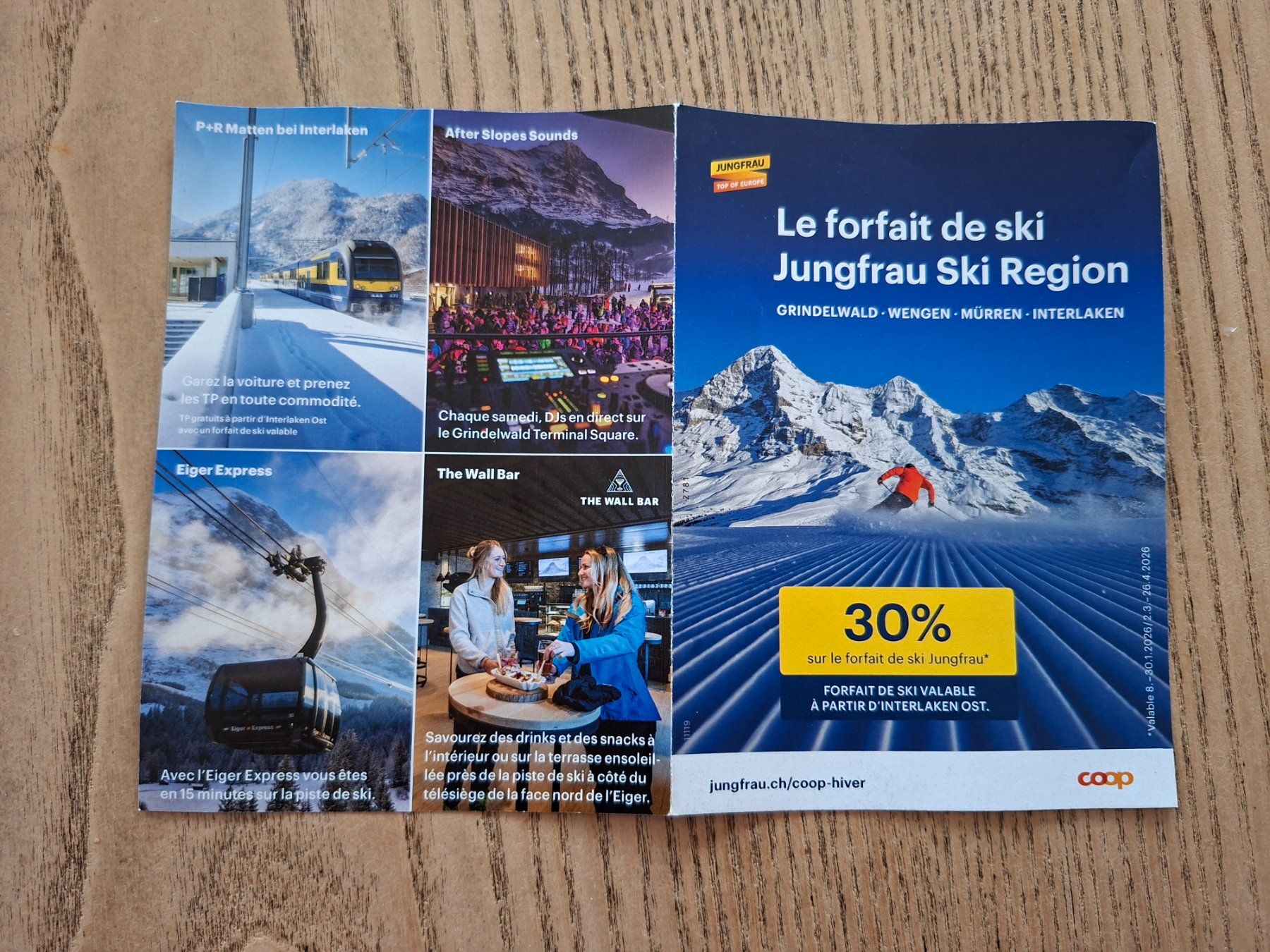 Bon plan! 30% de réduction forfait ski Jungfrau Coop ️🎿 (Neuf avec ...